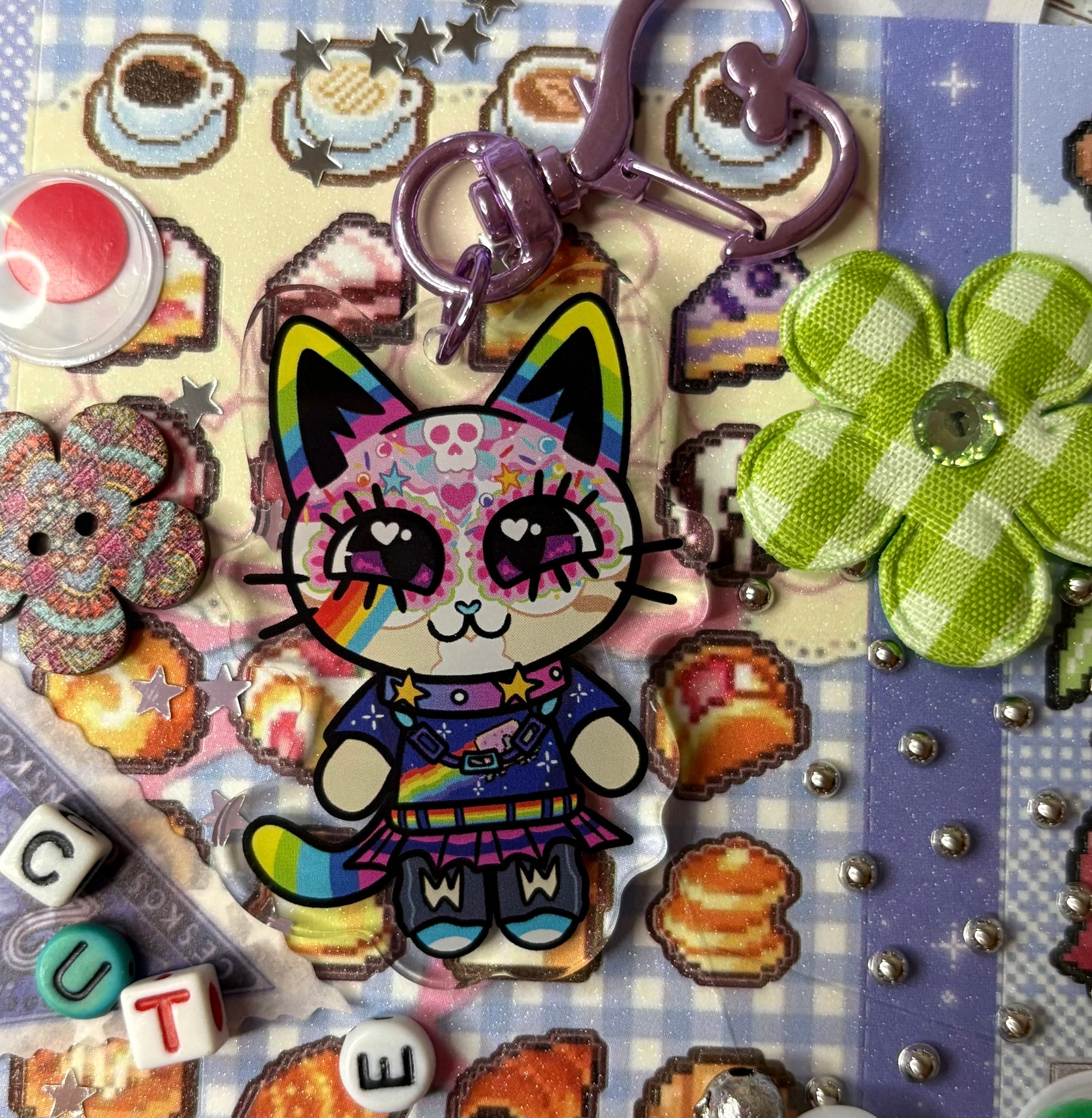 OC Cat Acrylic Keychain – Bitesizedsponge